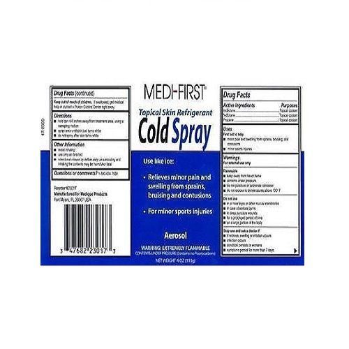 Aerosol Cold Anesthetic Topical Coolant Spray 4oz Can #23017 Medi-First ...
