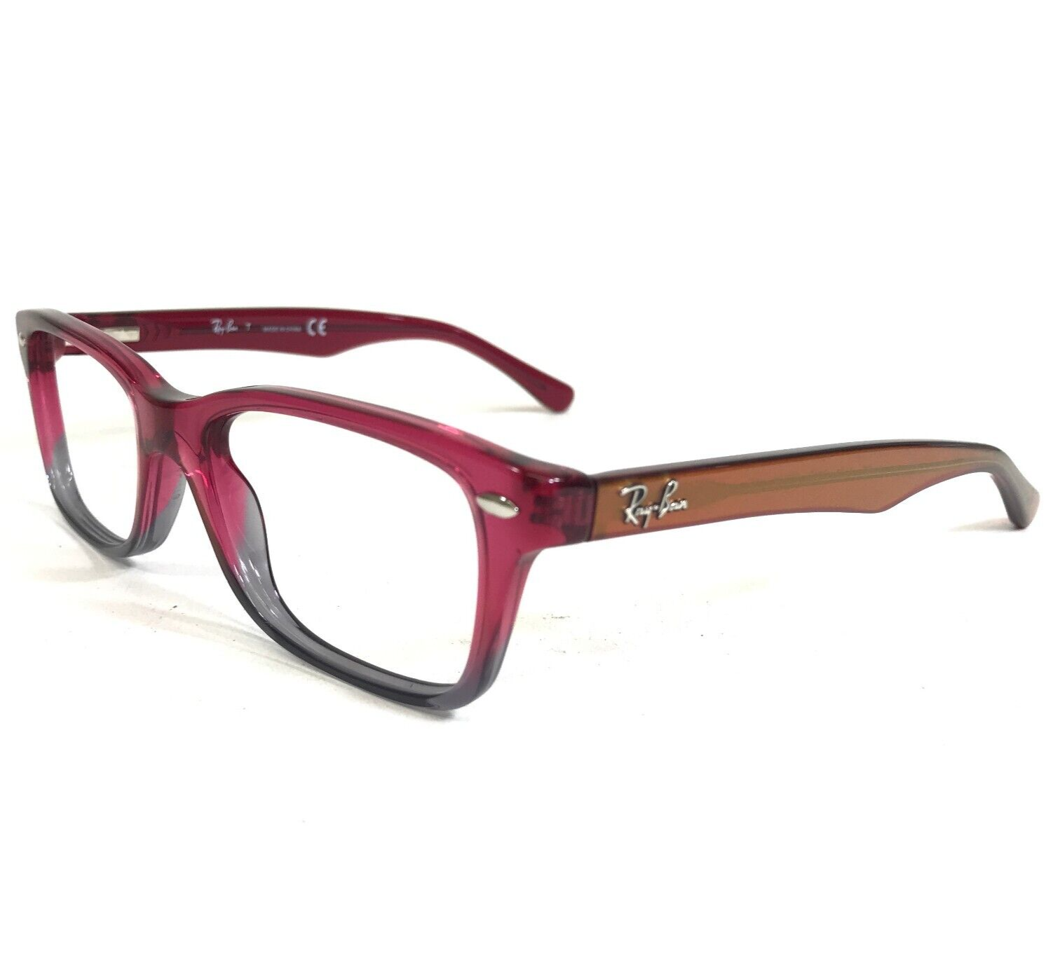 Ray-Ban Kids Eyeglasses Frames RB 1531 3648 Clear Grey Fuchsia Red 48 ...