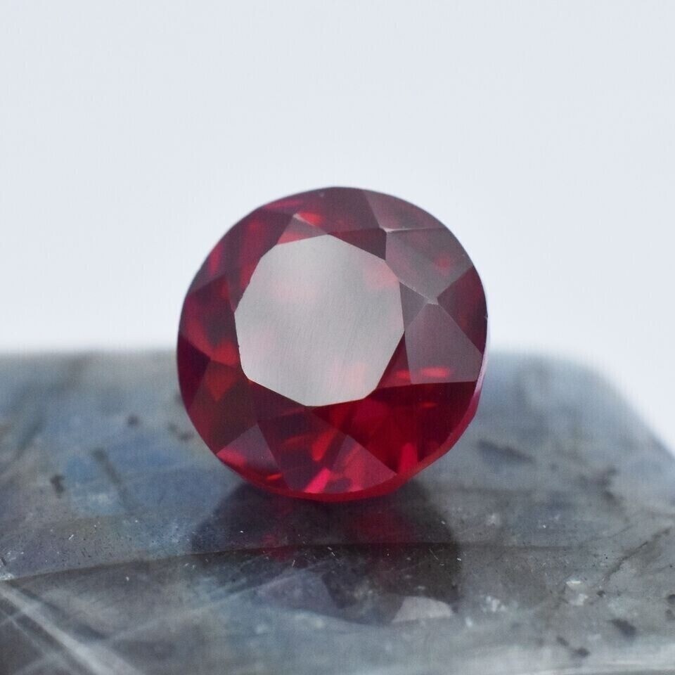 Flawless 10 Ct+ Natural Mozambique Red Ruby Round Cut Loose Gemstone ...