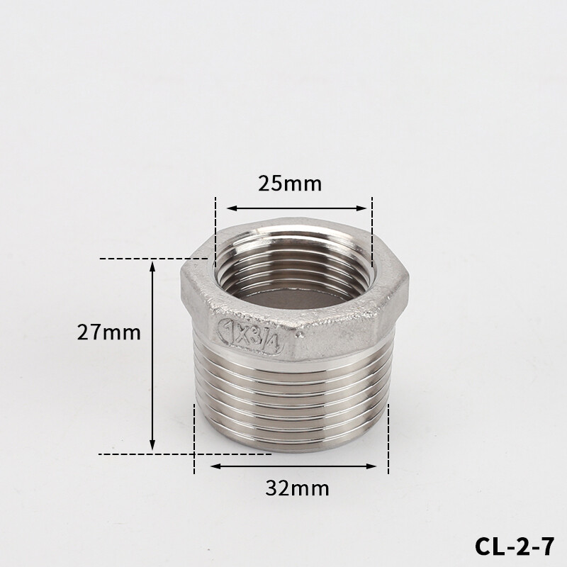 1/2" 3/4" BSP Female Male Stainless Steel Pipe Fitting Adapter ...