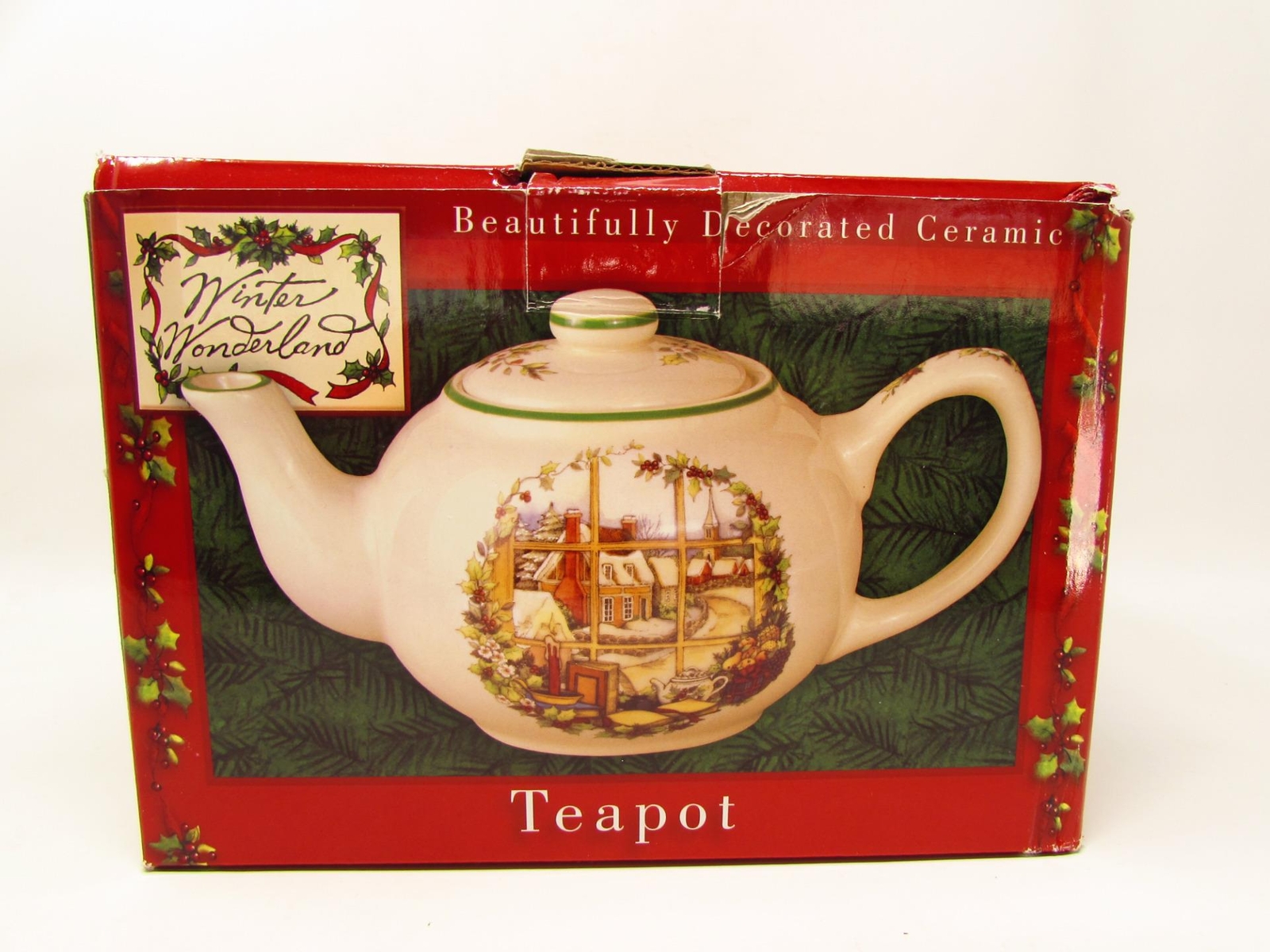 Winter Wonderland by Certified Int. Tea Pot Susan Winget Trees House | eBay