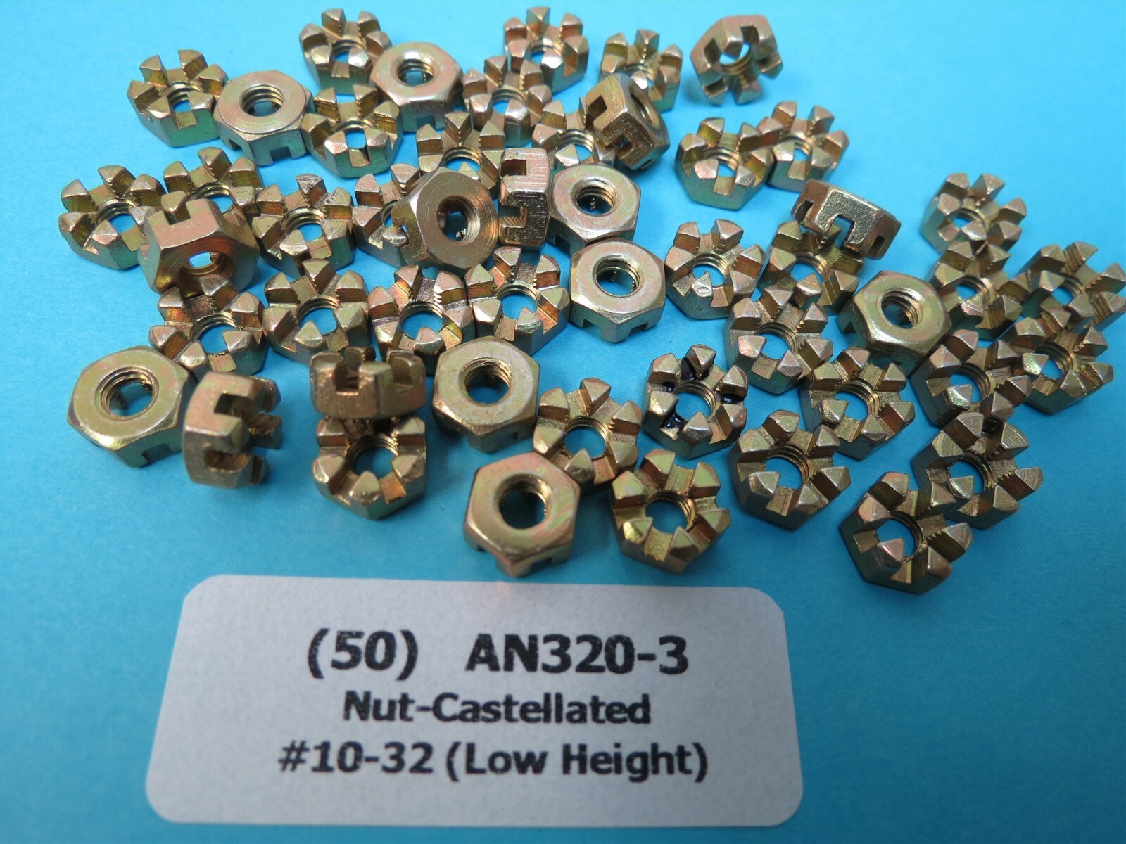 (50) #10-32 Castellated Nuts Aircraft Aeronautical Standards AN320-3 | eBay