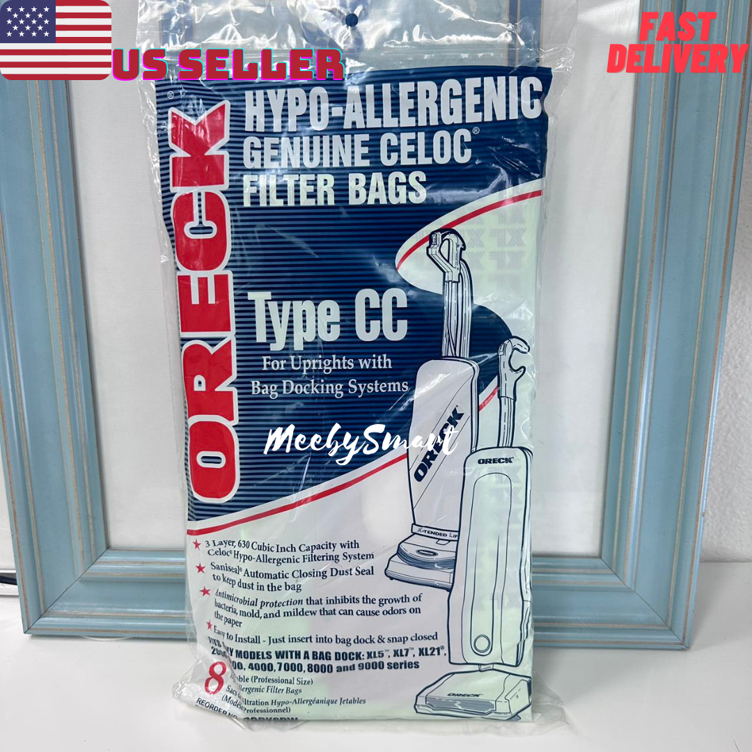 Pack of 8 Vacuum Cleaner Bags For Oreck type CC vacuum bags,XL.Fit All ...