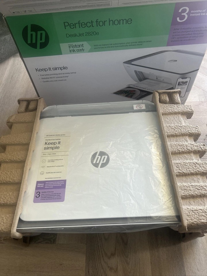 HP DeskJet 2810e/2820e wireless Inkjet Printer with Original Box and ...