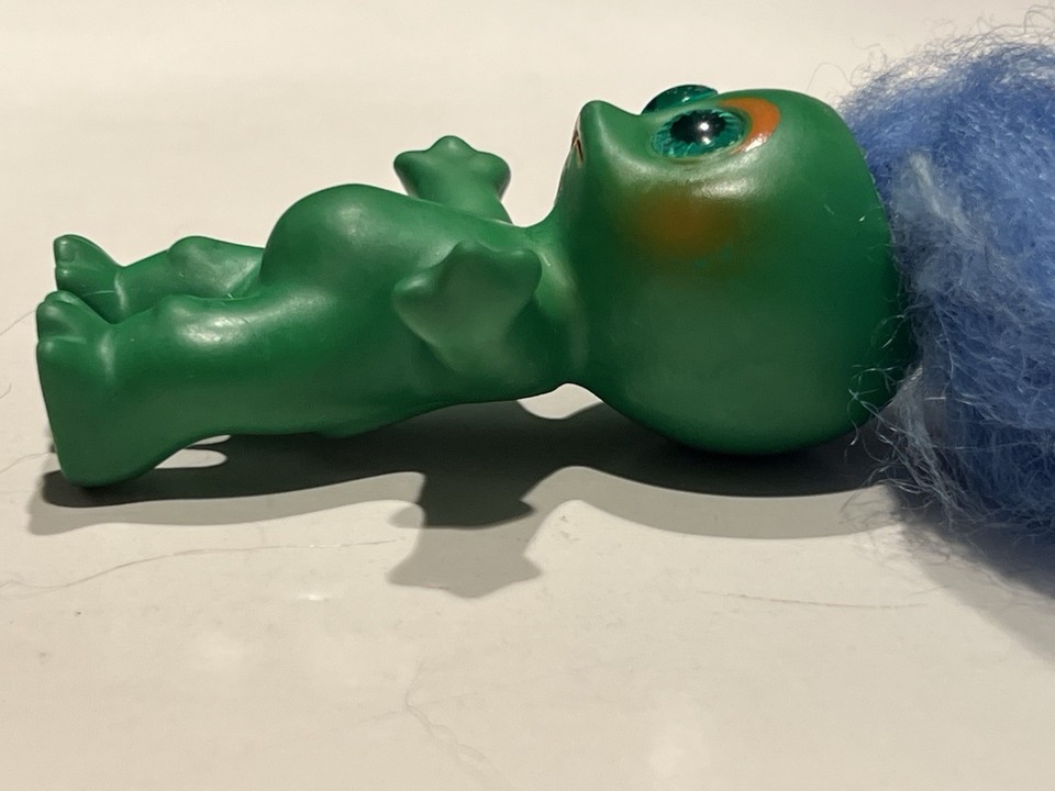 Vintage 1960s MOON GOON L KHEM Troll Doll Blue Hair Green Eyes 1964 ...