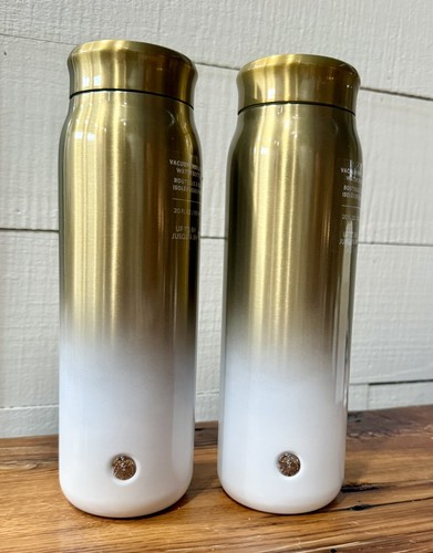 Starbucks Ombré Gold White Holiday Christmas 20 Oz Stainless Steel ...