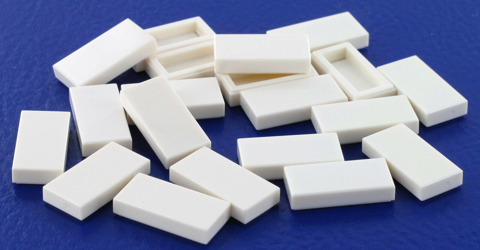 20 Stück LEGO Stein Fliese weiß 306901, 1x2 Noppen, Platte glatt 3069 ...