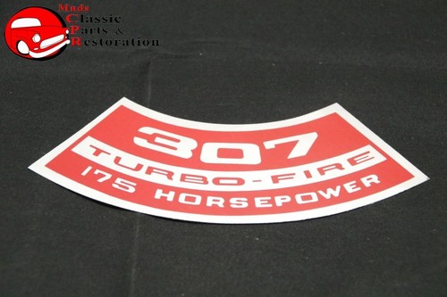 Chevy 307 Turbo Fire 175 Horsepower Air Cleaner Decal | eBay