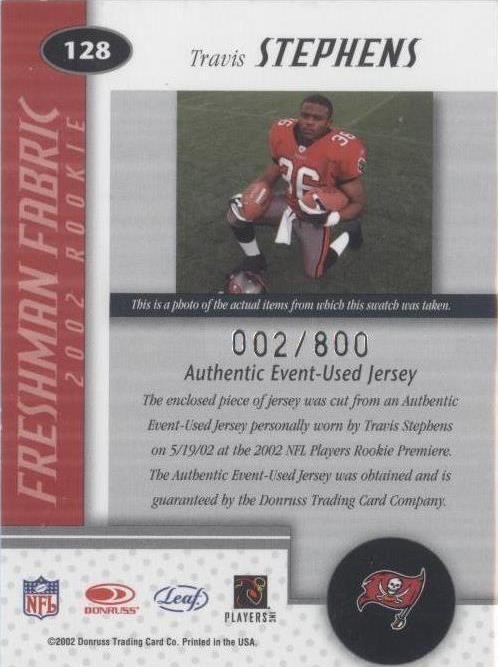 2002 Leaf Certified Travis Stephens #128 for sale | eBay