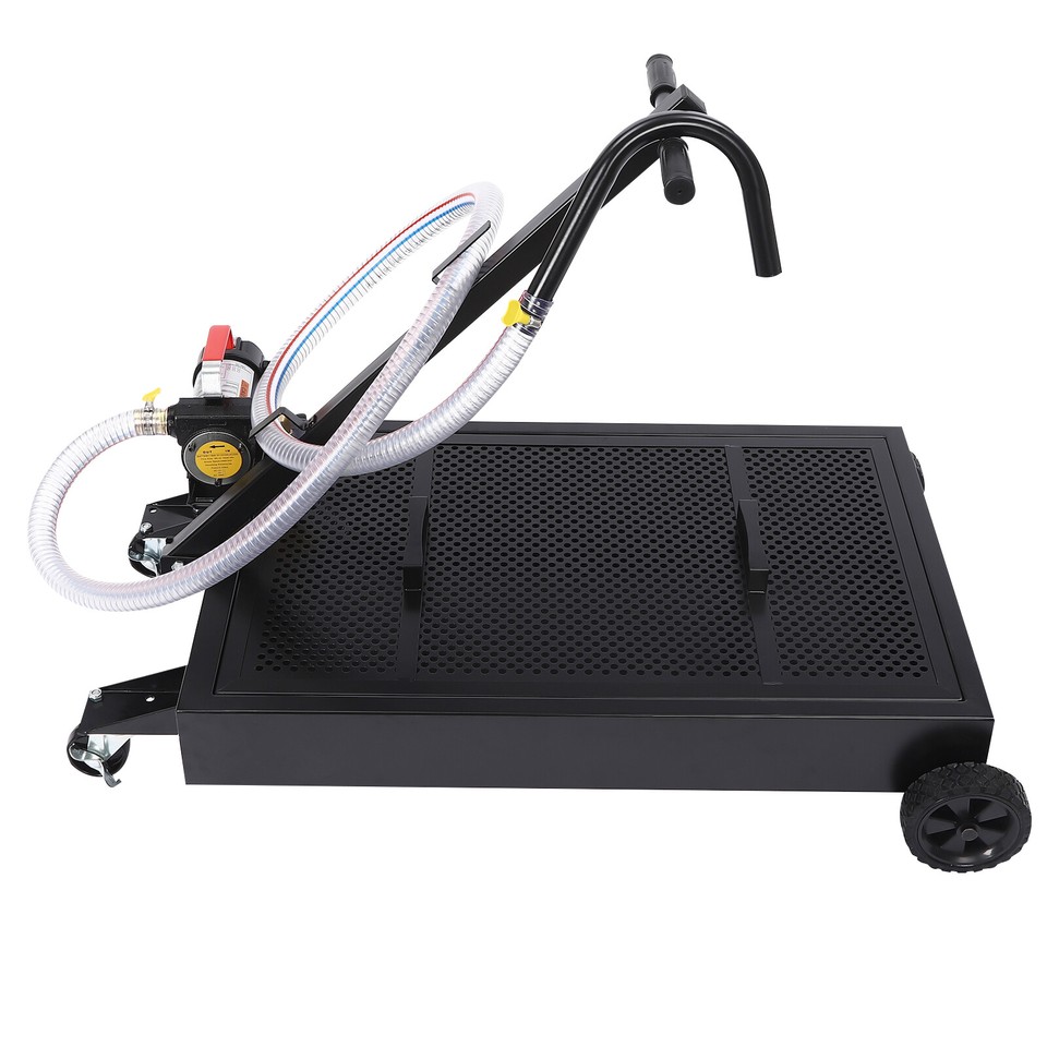 15 Gallon Oil Drain Pan Electric Pump Oil Drain Pan Oil Drain Cart ...