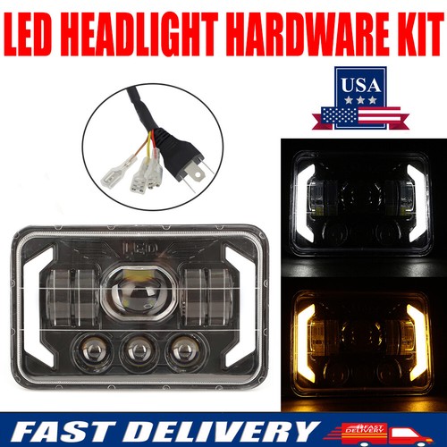 LED Headlight Assembly Kit For Suzuki DR 650 DRZ-400 Plug and play 6000 ...