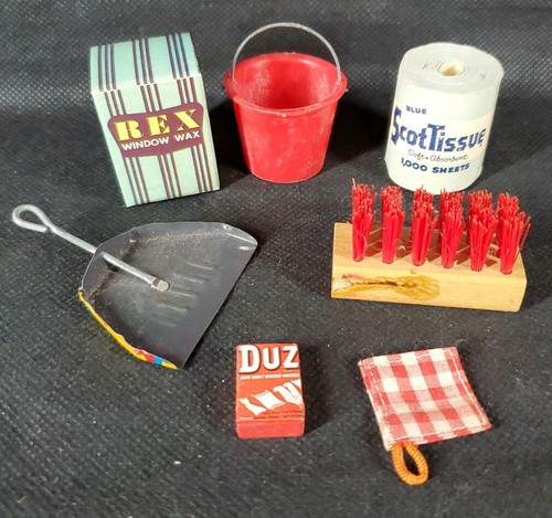 Barbie Bucket Metal Dust Pan Scrub Brush Toyota Paper Rex Duz Cleaning ...