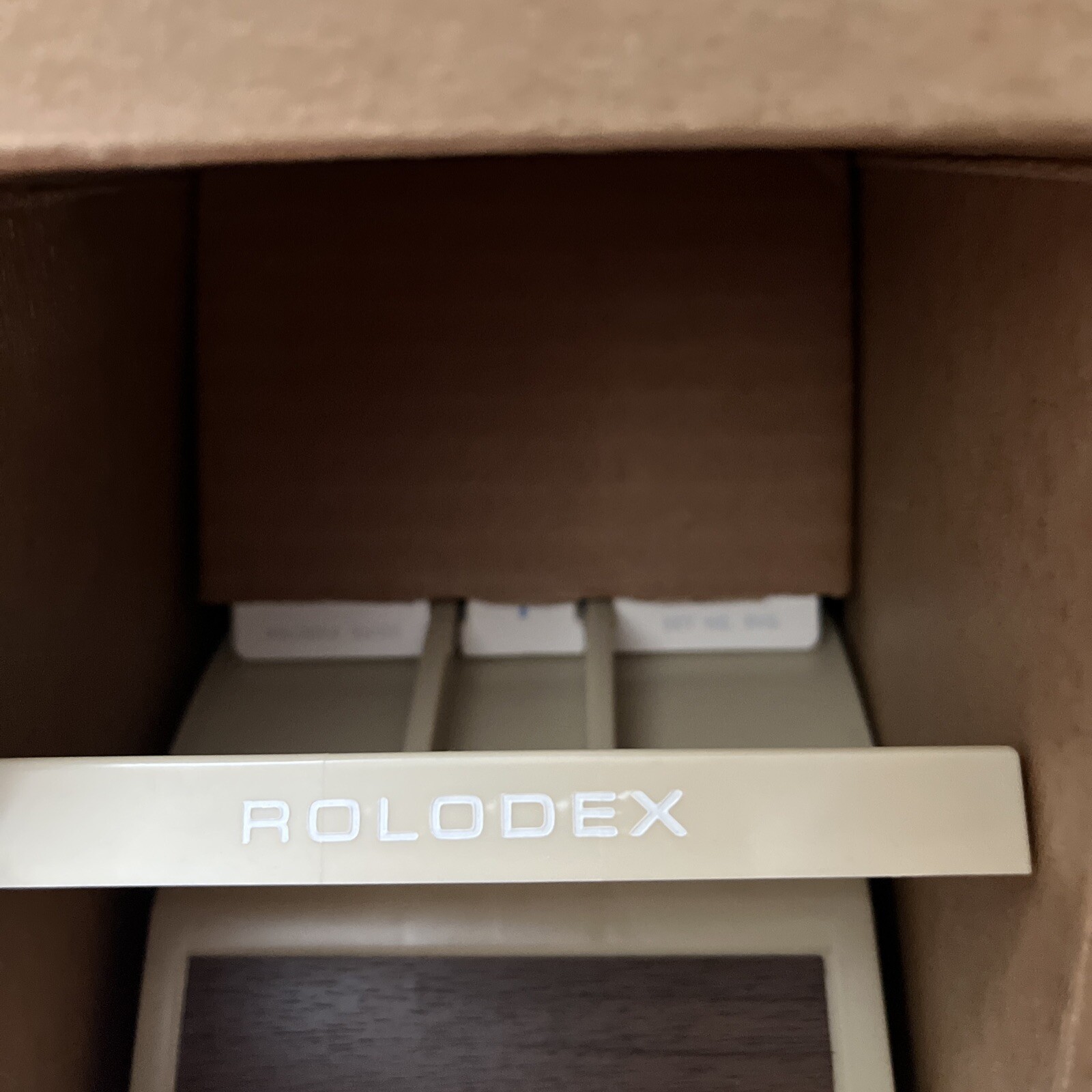 Vintage Rolodex V-Glide Card File New in Original Box - Beige Model ...