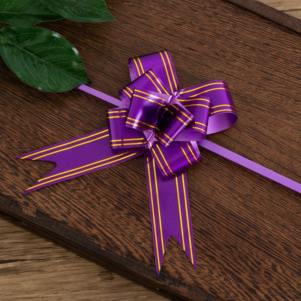 10 Pcs Sequin Ribbons Flower Solid Color Pull Bow Knot Ribbon Strings ...