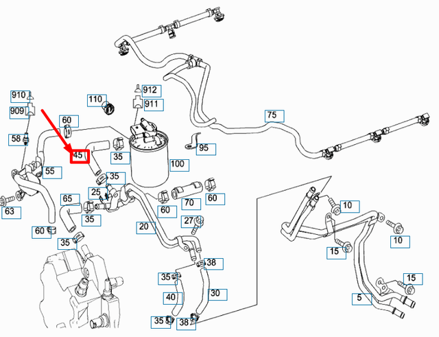 Mercedes-Benz GL X164 Fuel Hose A6420785281 Genuine for sale online | eBay