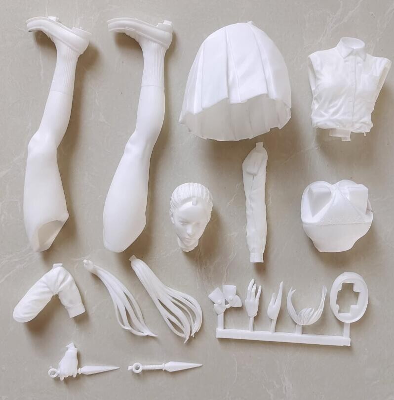 Anime HQ08-04 Girl 1/8 Figures Unpainted GK Models Unassembled Resin ...