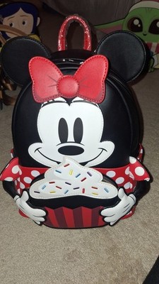NWT LOUNGEFLY Disney Minnie “Oh My!”🧁Cosplay Sweets Mini Backpack ...