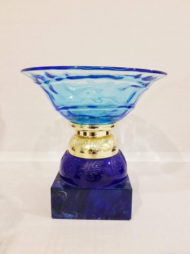 Crystal Award Bowl Trophy on Finish Acrylic Base Different Size & Color ...