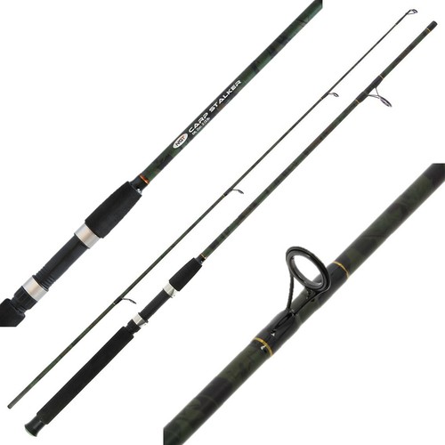 1 x CARP STALKER CAMO 6FT 2PC 1.8M Carp Fishing Short Stalker Rod ...