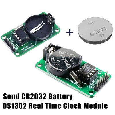 DS1302 RTC Real Time Clock Module With CR2032 Battery Power Down Travel ...