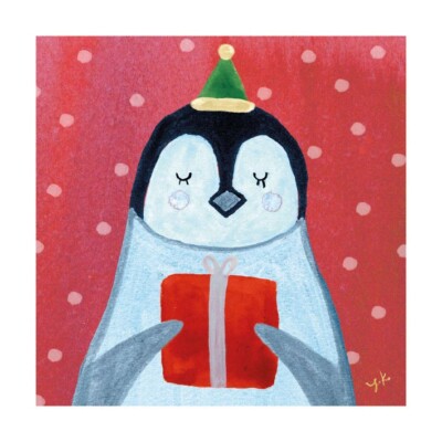 Christmas Cards 8 Adorable Penguin – Yoko Shima Japanese Painting Cards ...