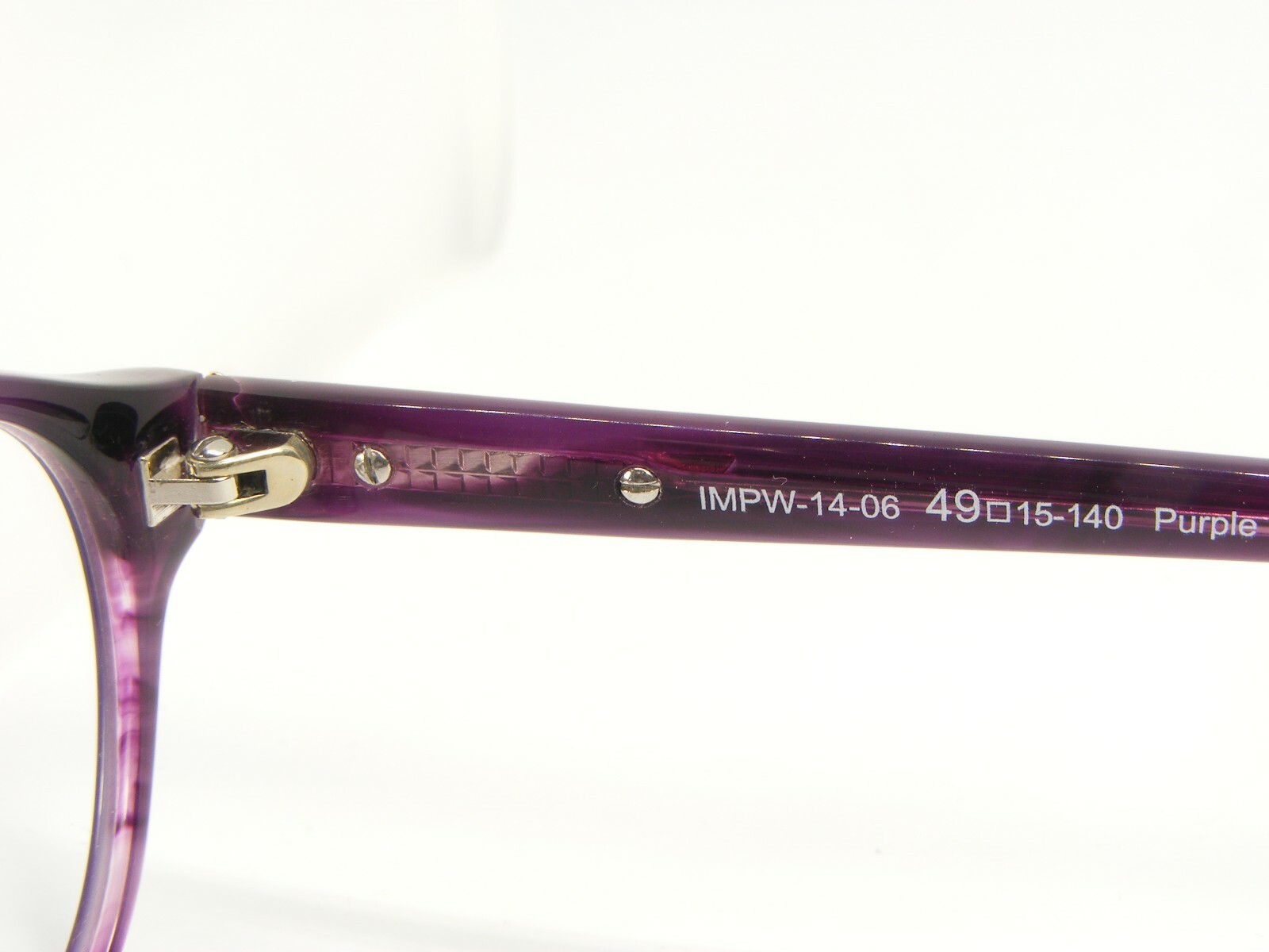 NEW W/ TAG IMPRESSION IMPW-14-06 PURPLE EYEGLASSES GLASSES FRAME 49-15 ...