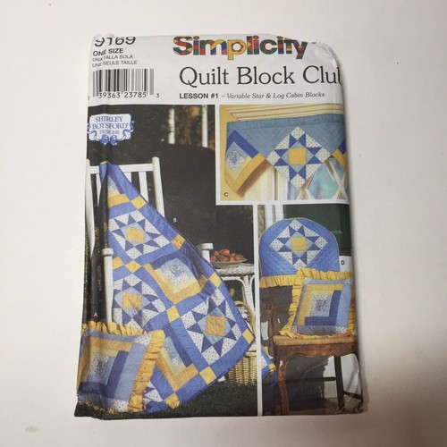 Simplicity 9169 Quilt Block Club Variable Star Log Cabin Blocks Shirley ...