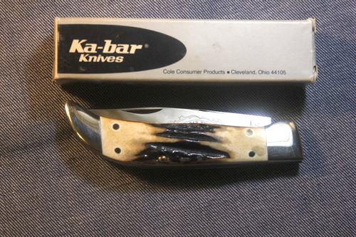 VINTAGE 1986 KA-BAR CK86 STAG GRIZZLY KA-BAR COLLETORS CLUB KNIFE | eBay