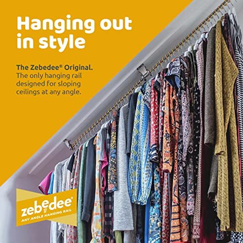Zebedee Any Angle Sloping Clothes Rail for Loft Attic Bedroom, Under ...