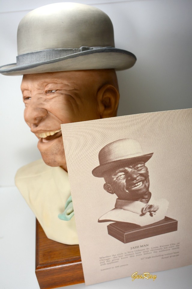 Porcelain Bust by Edward J Rohn, Jazz Man Bust Sculpture Limited ...