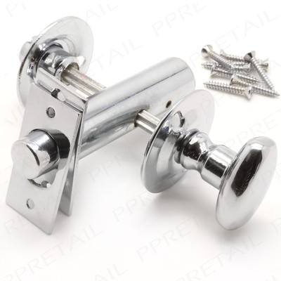 QUALITY CHROME PRIVACY THUMB TURN+SCREWS Bathroom Toilet Door Security ...