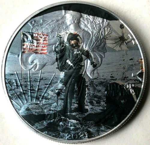 NASA Apollo 17 - Moon American Silver Eagle 1oz .999 Limited Silver ...