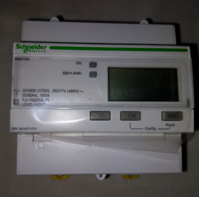 Schneider A9MEM3150 iEM3100 LCD Digital Three Phase Energy Power Meter ...