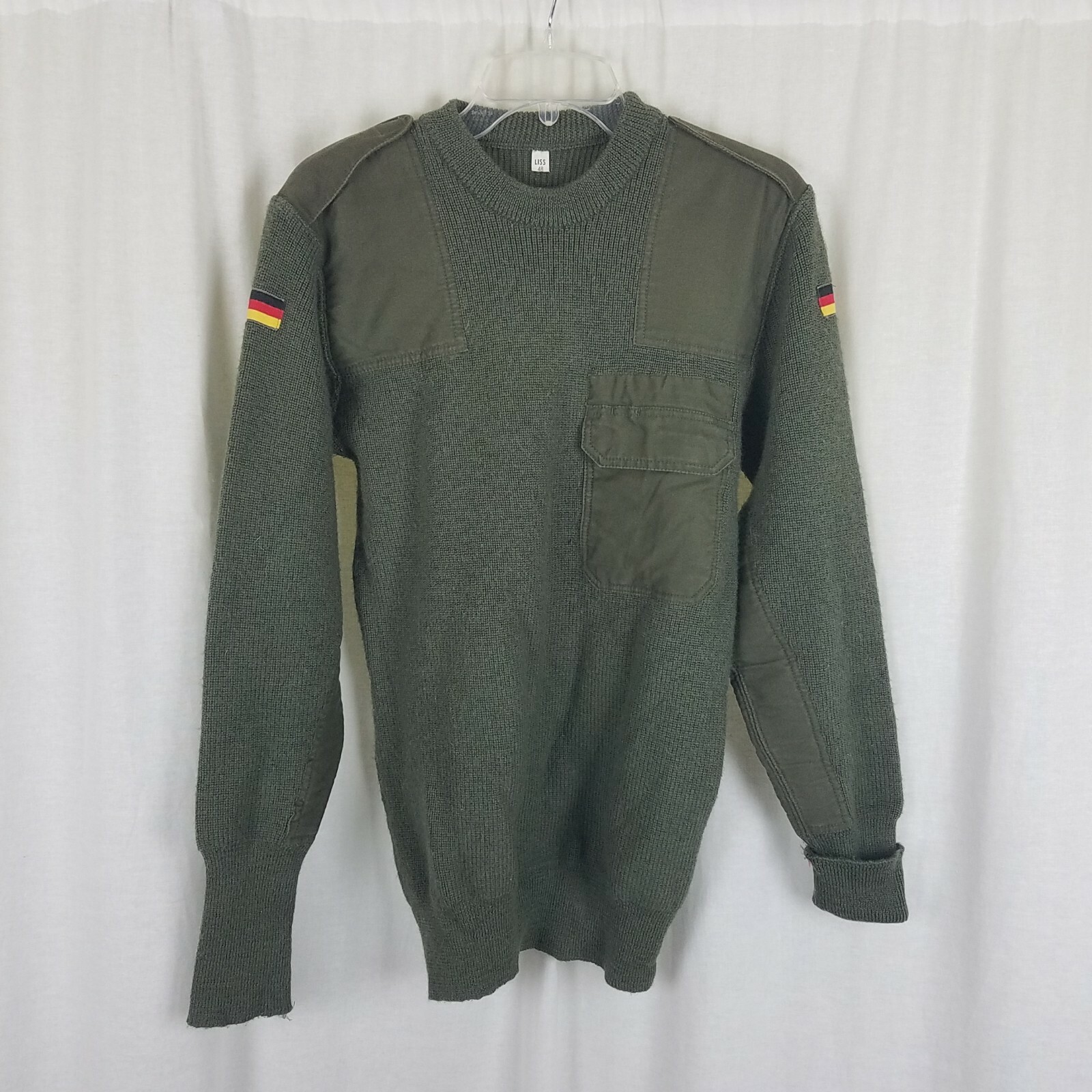 Vintage Liss Germany Military Knit Uniform Sweater Me… - Gem