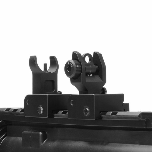 Tactical Folding Back Up Iron Sight Flip Up Sights Set Front Rear ...