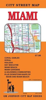 City Street Map of Miami, Florida, by GMJ Maps | eBay