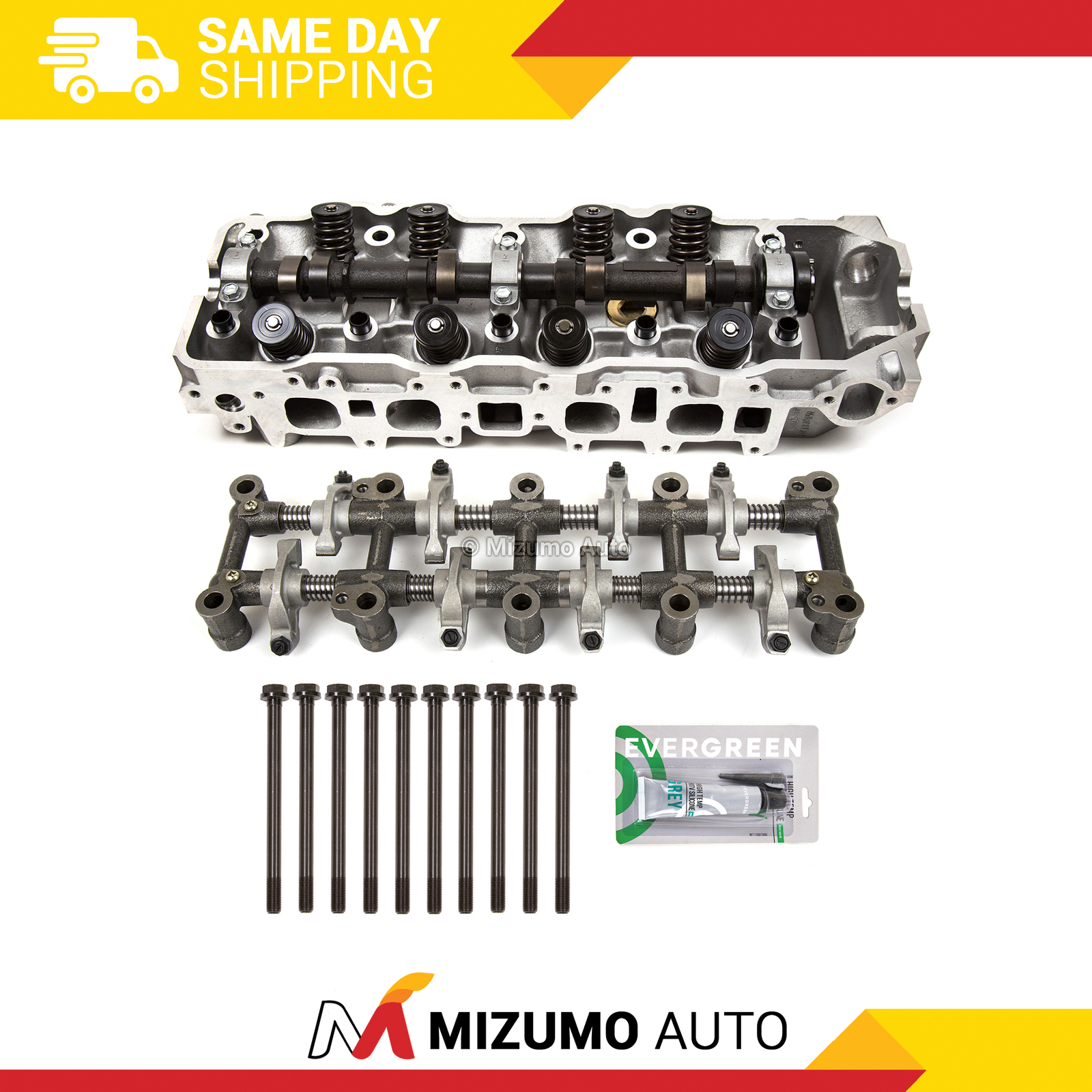 Complete Cylinder Head Rocker Arm w/ Head Bolts Fit 85-95 Toyota 2.4L ...