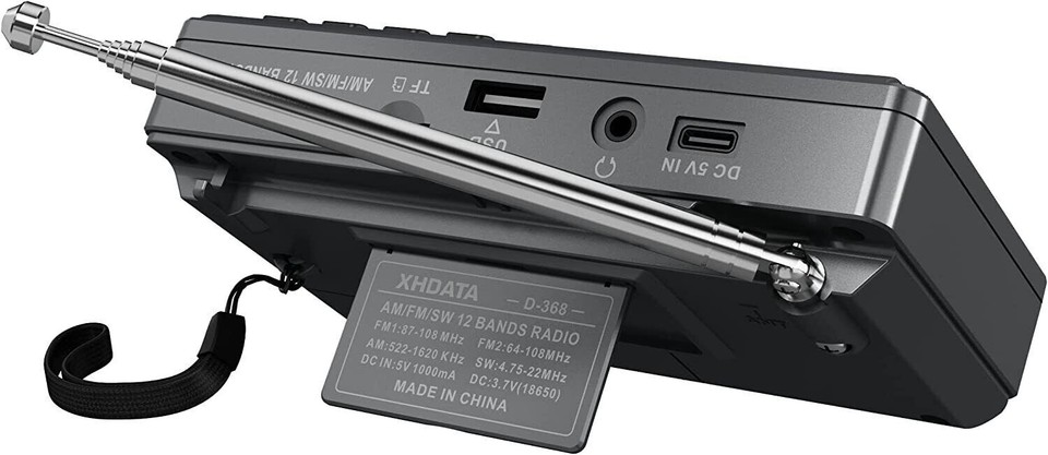 XHDATA D368 Portable Shortwave Radio FM AM SW 12 Band DSP Stereo Radio ...