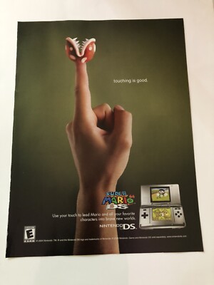 2005 Print Ad SUPER MARIO 64 Nintendo DS "Touching Is Good" SV1. | eBay
