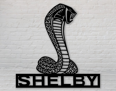 Giant 36" Cobra Sign Metal Wall Art Hanging Home Decor Snake Ford ...