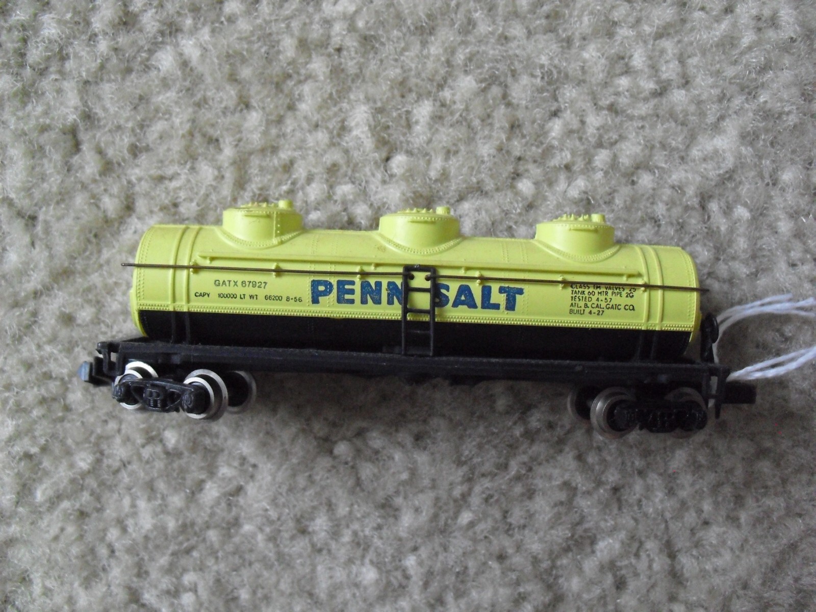 Vintage N Scale Bachmann Penn Salt GATX 67927 Triple Dome Tank Car | eBay
