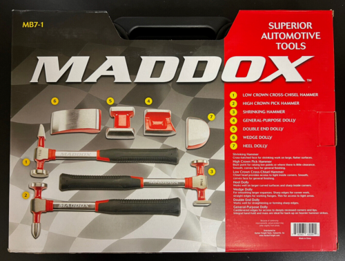 BRAND NEW MADDOX 7 PC BODY AND FENDER SET Dent Repair Restoration USA ...