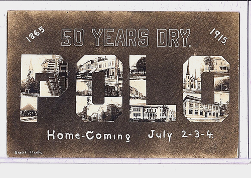 Chase Real Photo Postcard RPPC - Polo IL Homecoming 50 Years Dry 1915 ...