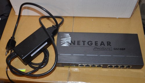 Netgear ProSafe 8 port 10/100/1000 switch with 4 port PoE GS108P w ...