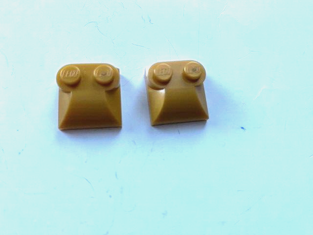LEGO Parts: Modified Brick w/ Lip End, 2 Stud Top, 2x2, #41855, Gold ...