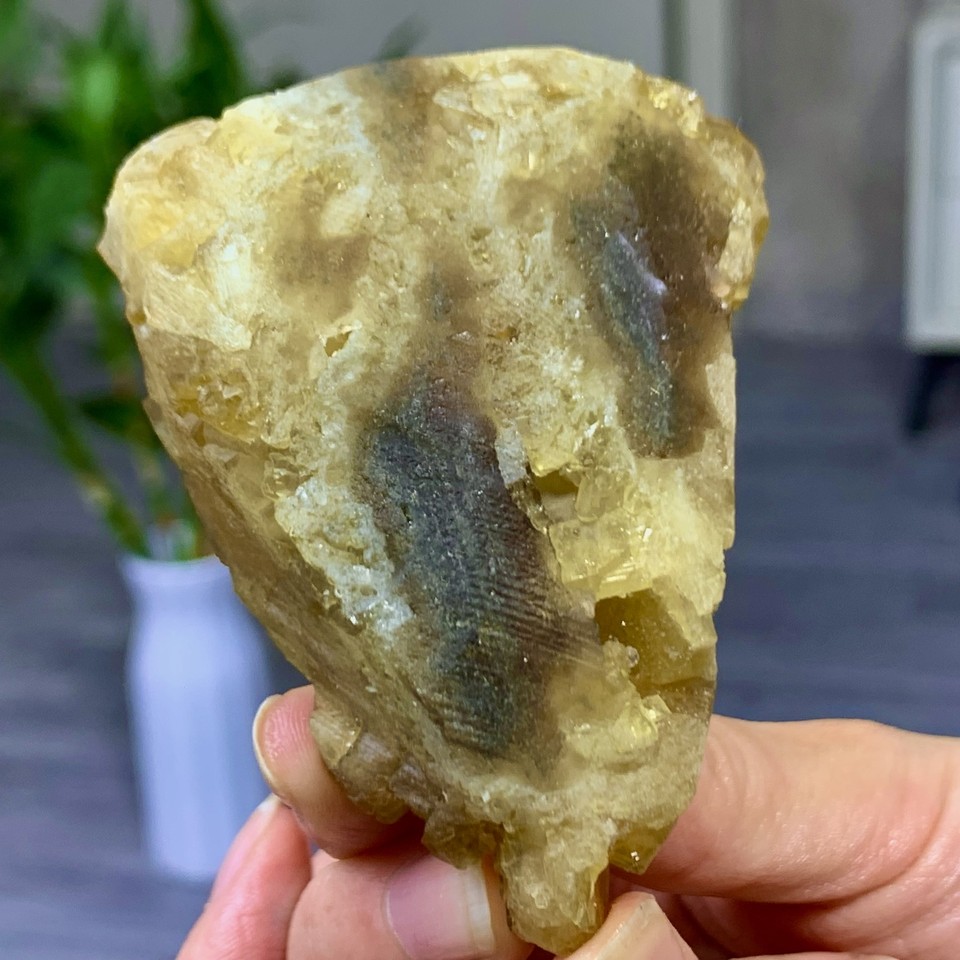 212G Shiny Golden Cuboid Barite Crystal Based on the Purple Spherical ...