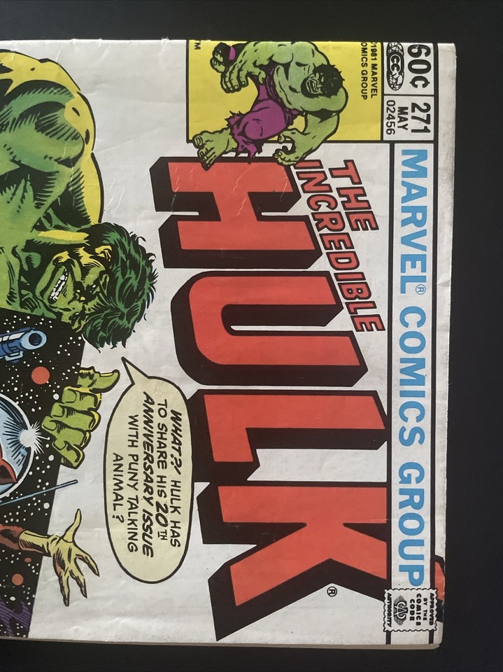 Incredible Hulk #271 (Marvel) Newsstand 1st Rocket Raccoon Guardians ...