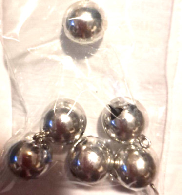 set of 6 silver round bells 2cm birch nice sound | eBay Australia