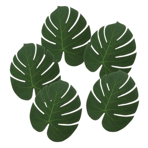 12x Green Artificial Tropical Leaf Fake Palm W6T8 G5Y9 Table Decor | eBay