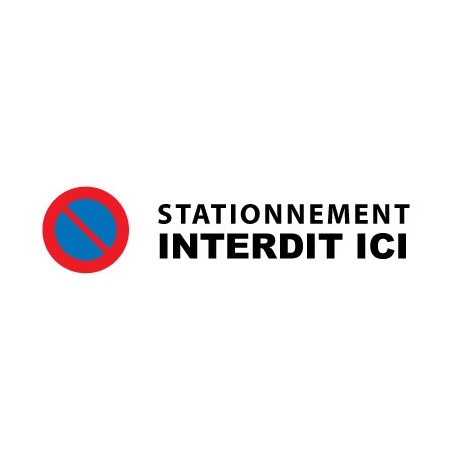 Interdiction de stationner sticker adhesif rectangle 3 Taille:12 cm | eBay